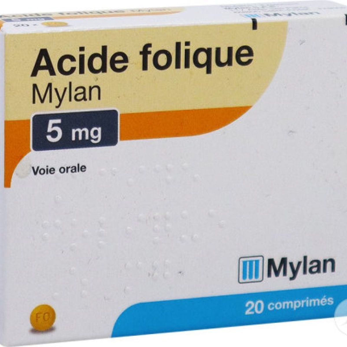 Acide Folique 5Mg Viatris Cpr 20 - Pharmacie de Sauternes