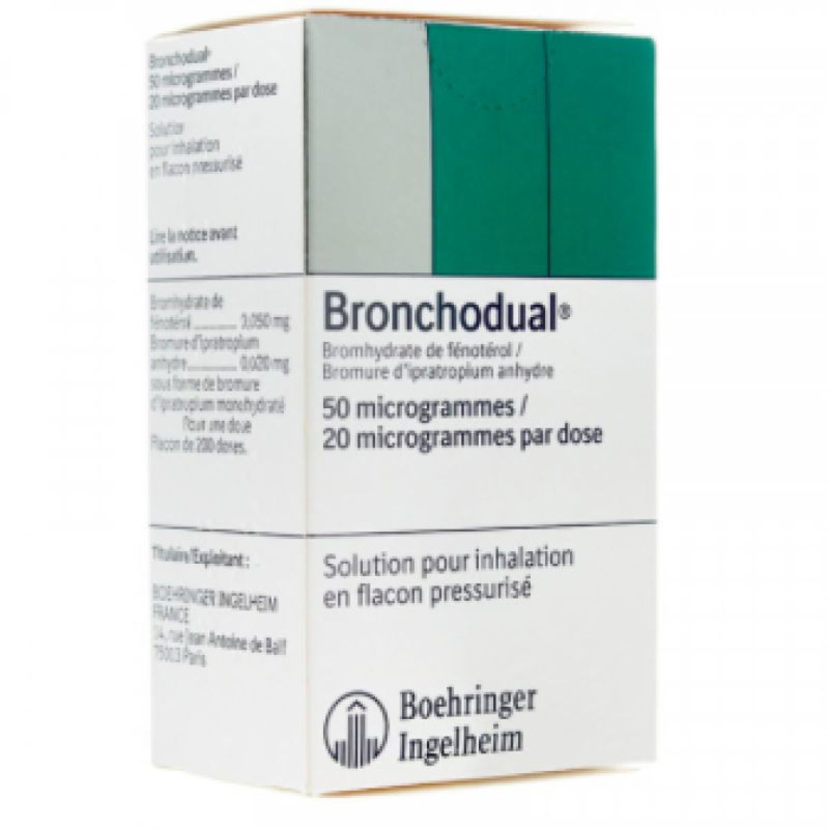 Bronchodual 50/20Mcg Aero 200 - Pharmacie de Sauternes