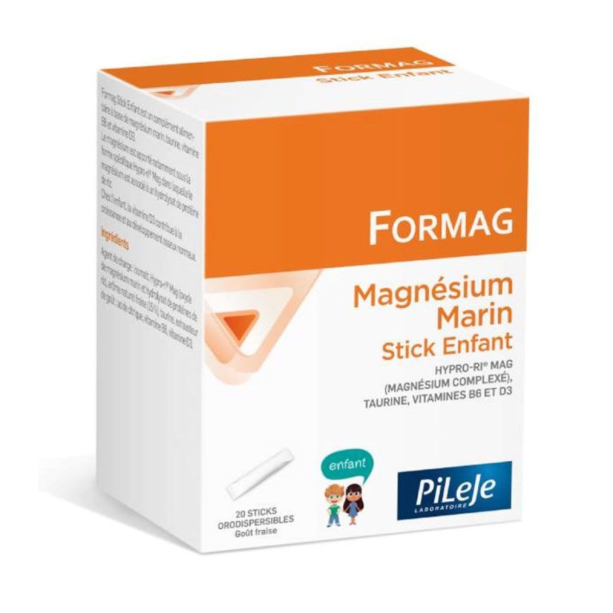 PiLeJe Formag Magnésium marin enfant développement osseux & fatigue (20 ...