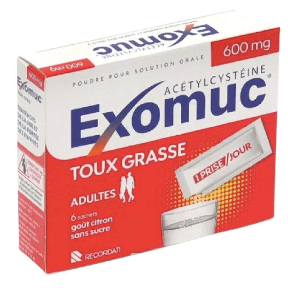 Exomuc 600 mg 6 Sachets - Pharmacie de Sauternes