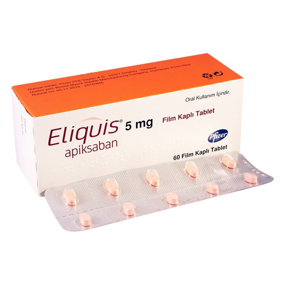 Eliquis 5Mg Cpr Bt 60 - Pharmacie de Sauternes